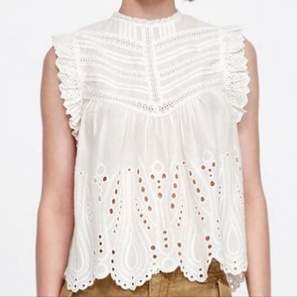 Zara | Tops | Zara Ruffle Blouse | Poshmark